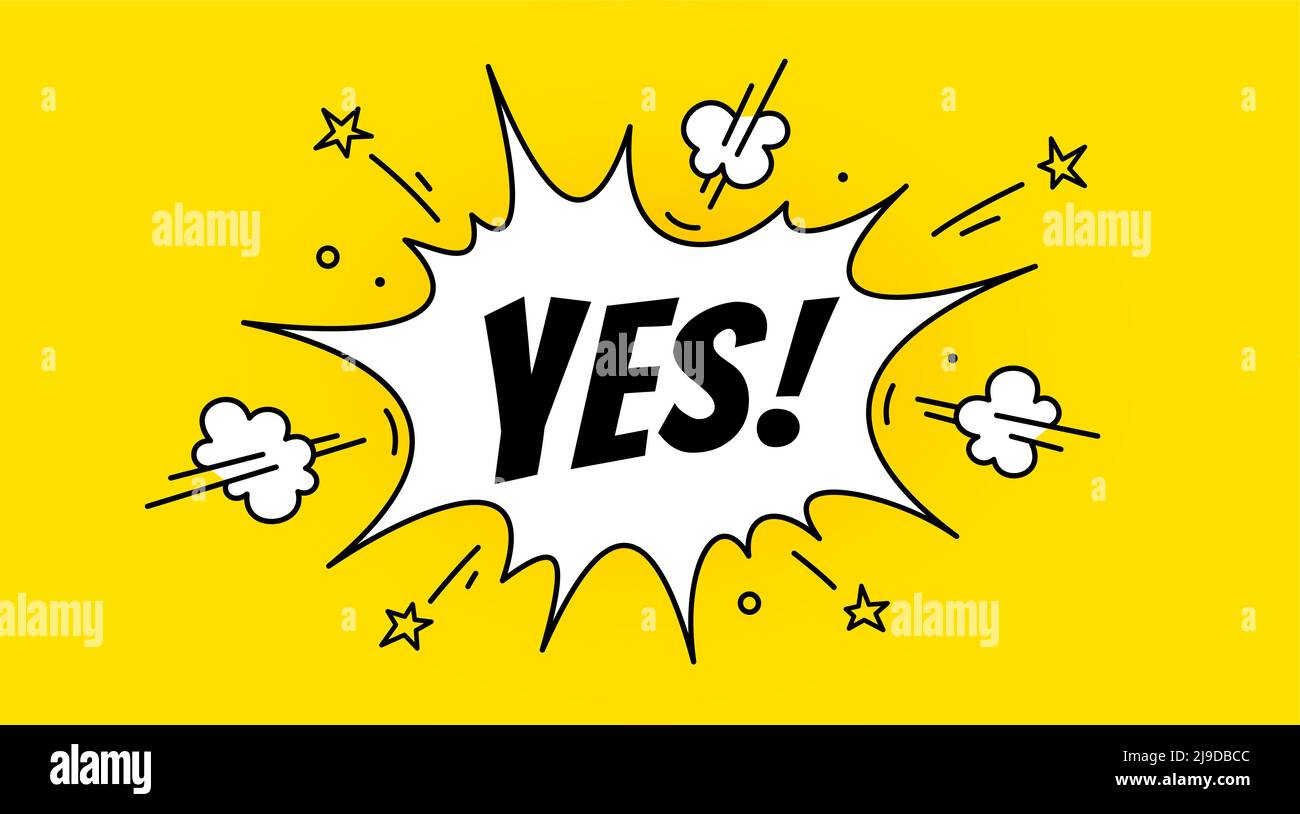 Speech Bubble Yes. Banner, speech bubble, poster and sticker concept ...