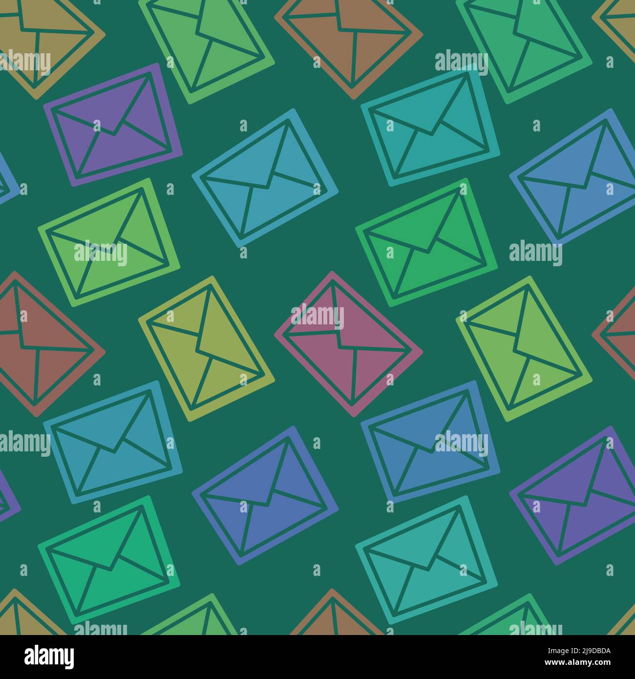 Kids letter seamless envelope pattern for fabrics and packaging and ...