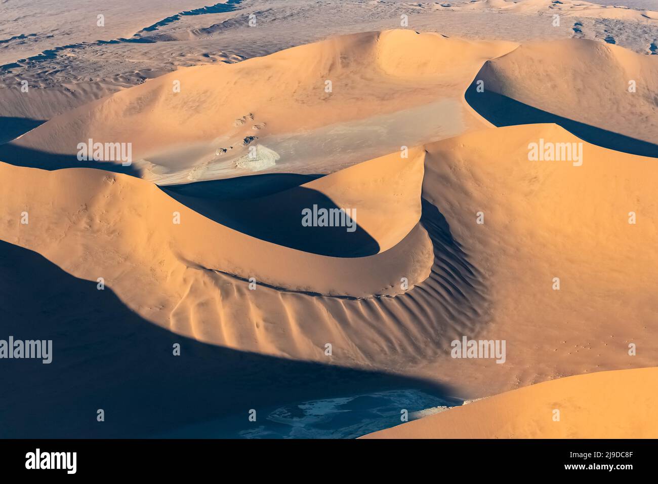 Namibia, aerial view of the Namib desert, wild landscape, panorama in rain season Stock Photo ...