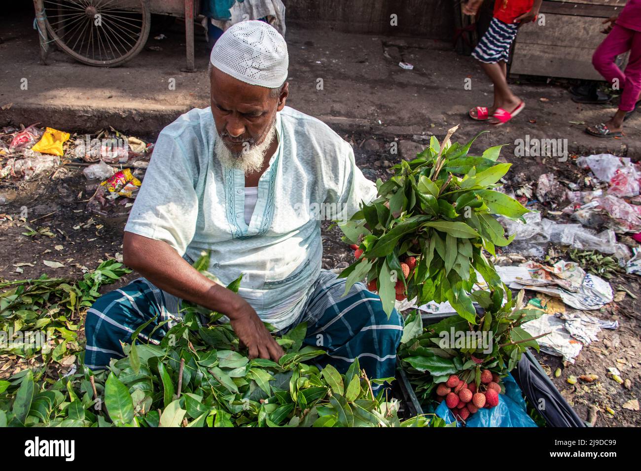 Lichi is a fruit that is very popular in Bangladesh. Vendors are ...