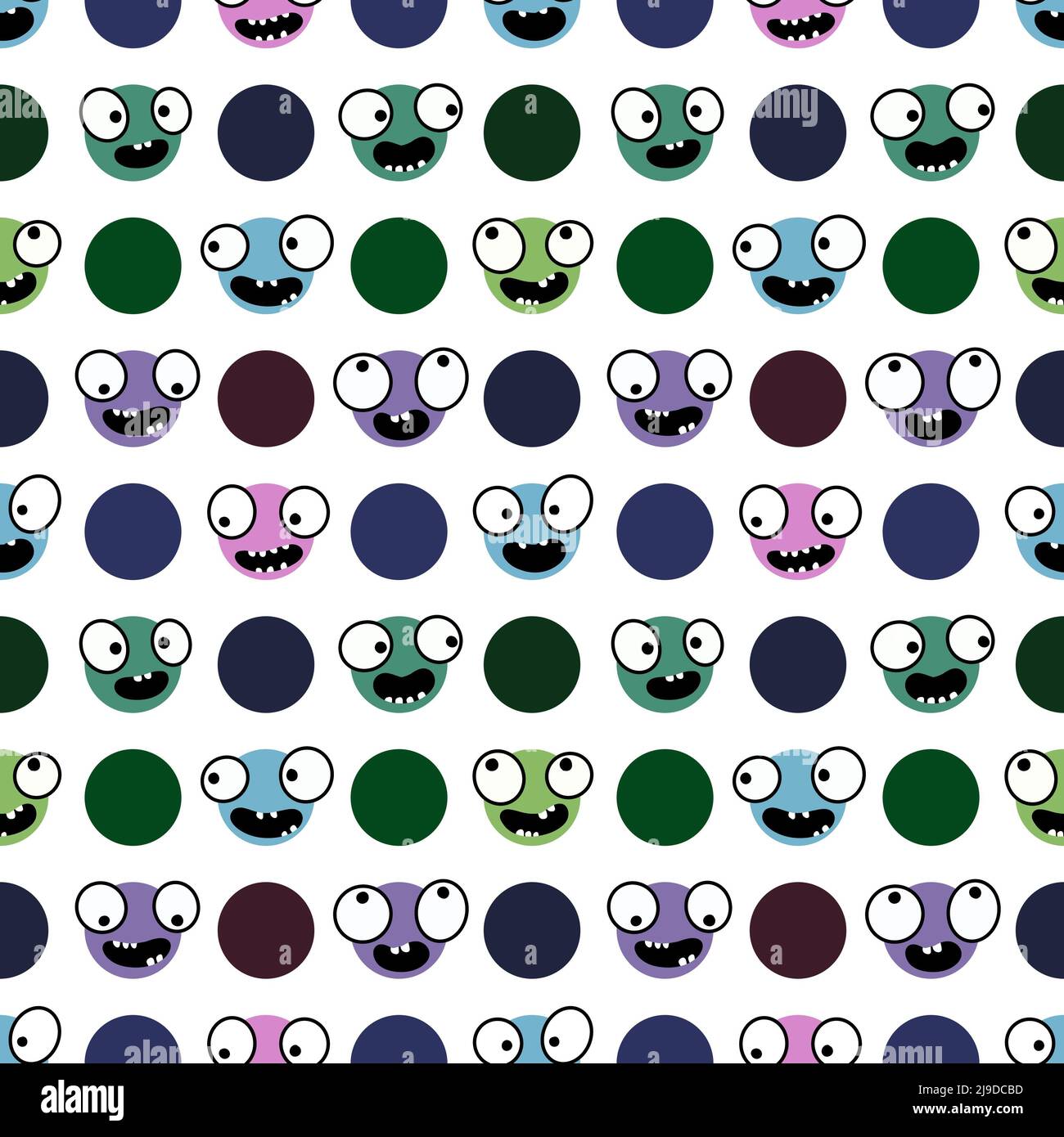 Kids seamless aliens monsters pattern for textiles and packaging and ...
