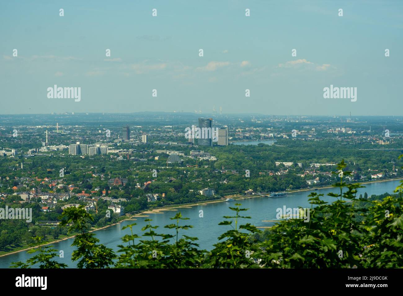 Panoramic view of the city of Bonn and the river Rhine Stock Photo - Alamy