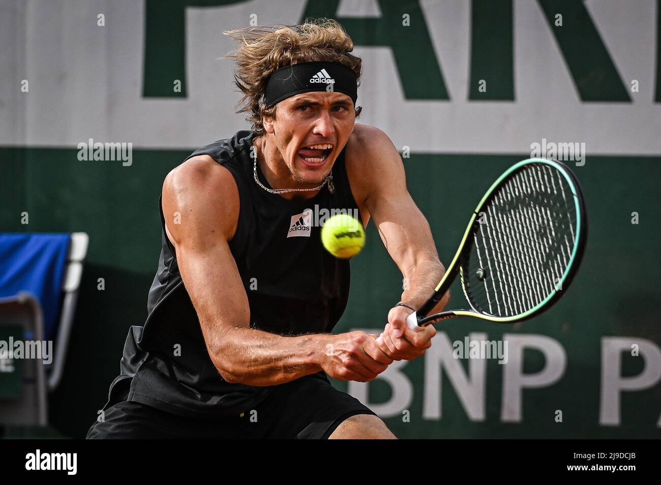 Paris, France. 22nd May, 2022. ALEXANDER ZVEREV of Germany during the Day one of Roland-Garros ...