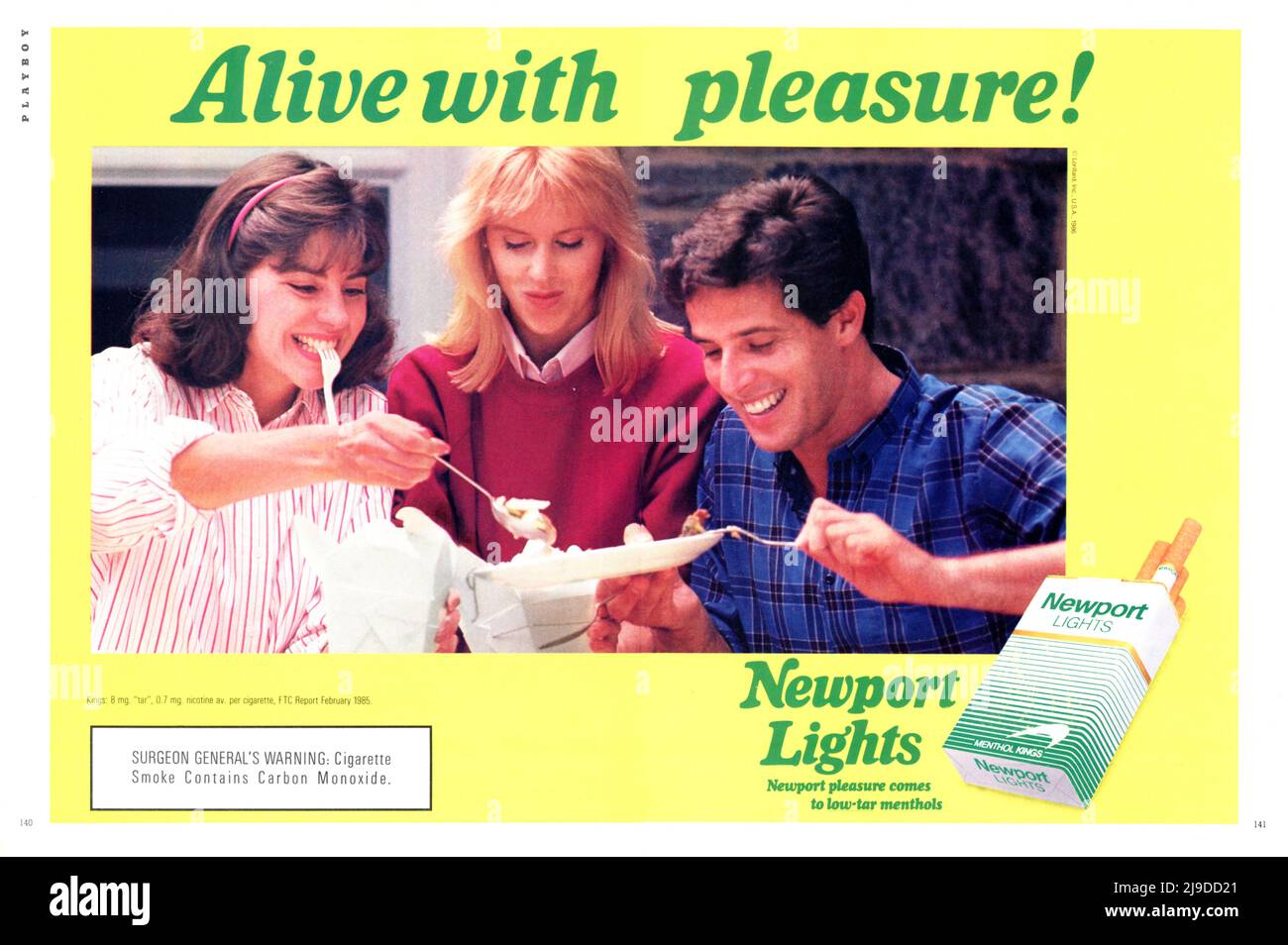 Vintage April 1986 "Playboy" Magazine Advert, USA Stock Photo - Alamy