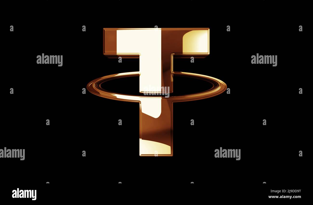 Tether stablecoin blockchain crypto currency and USDT digital money ...