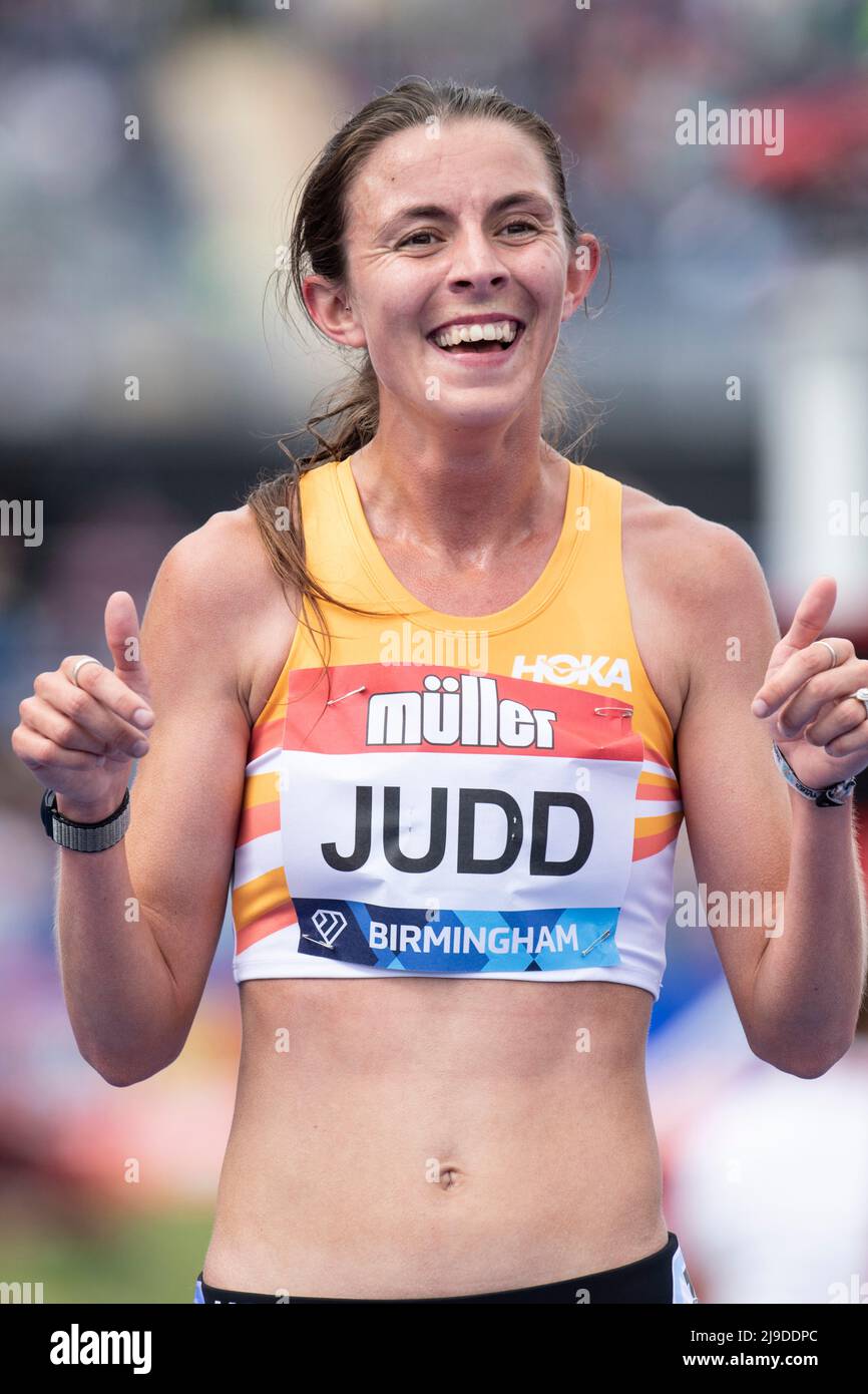 Birmingham, UK. 21st May, 2022. Jessica Judd competing in the women's ...