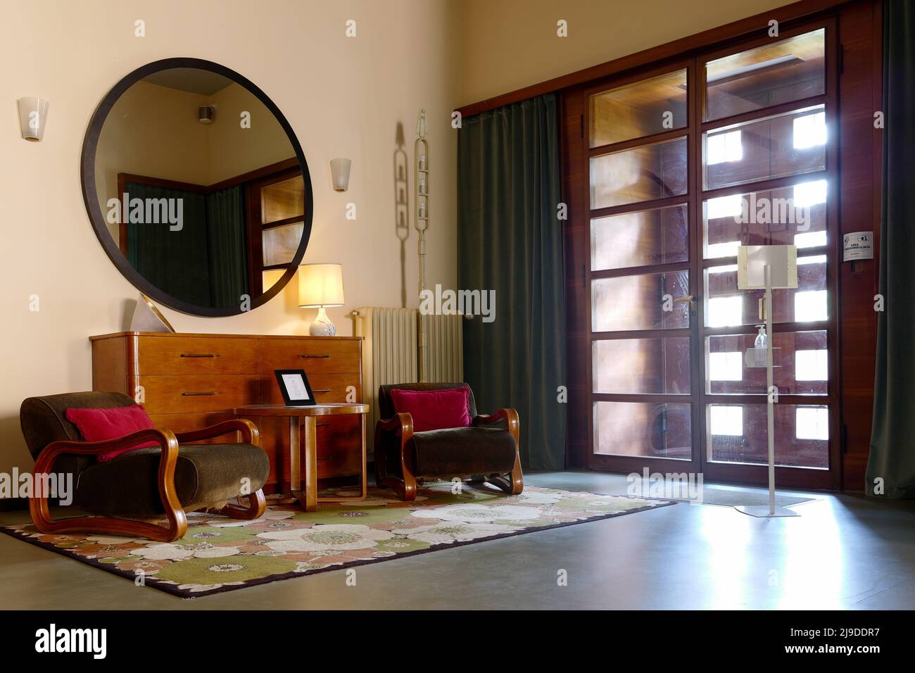 Hallway of Villa Gotti (built 1933-36, architect Enrico De Angeli ...