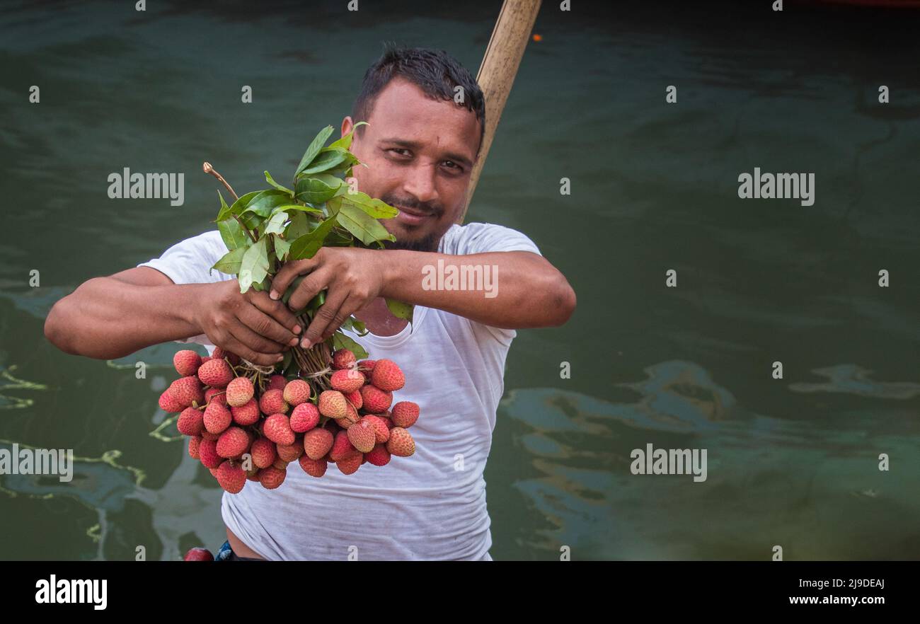 Lichi is a fruit that is very popular in Bangladesh. Vendors are ...