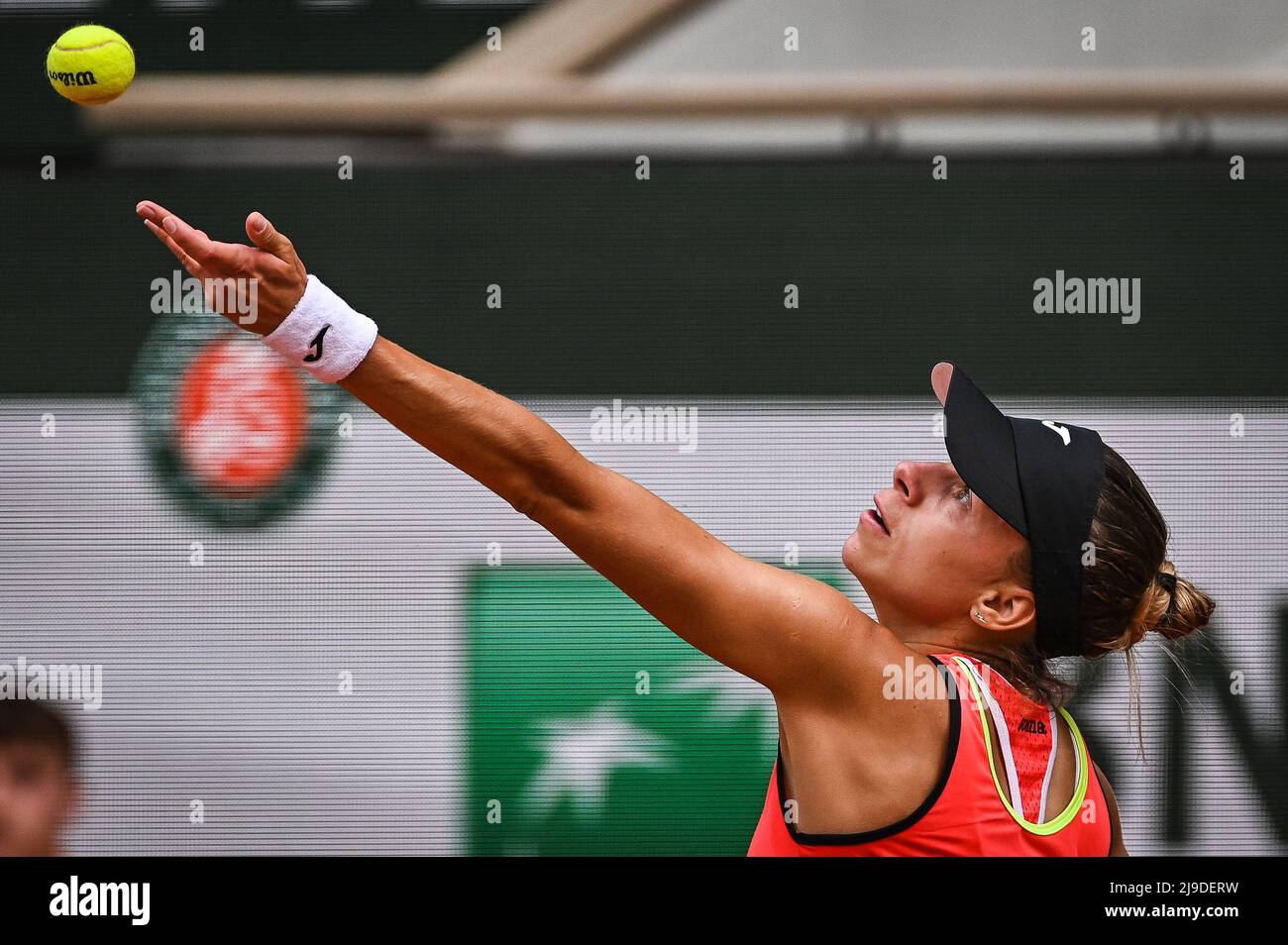 Magda LINETTE of Poland during the Day one of Roland-Garros 2022 ...