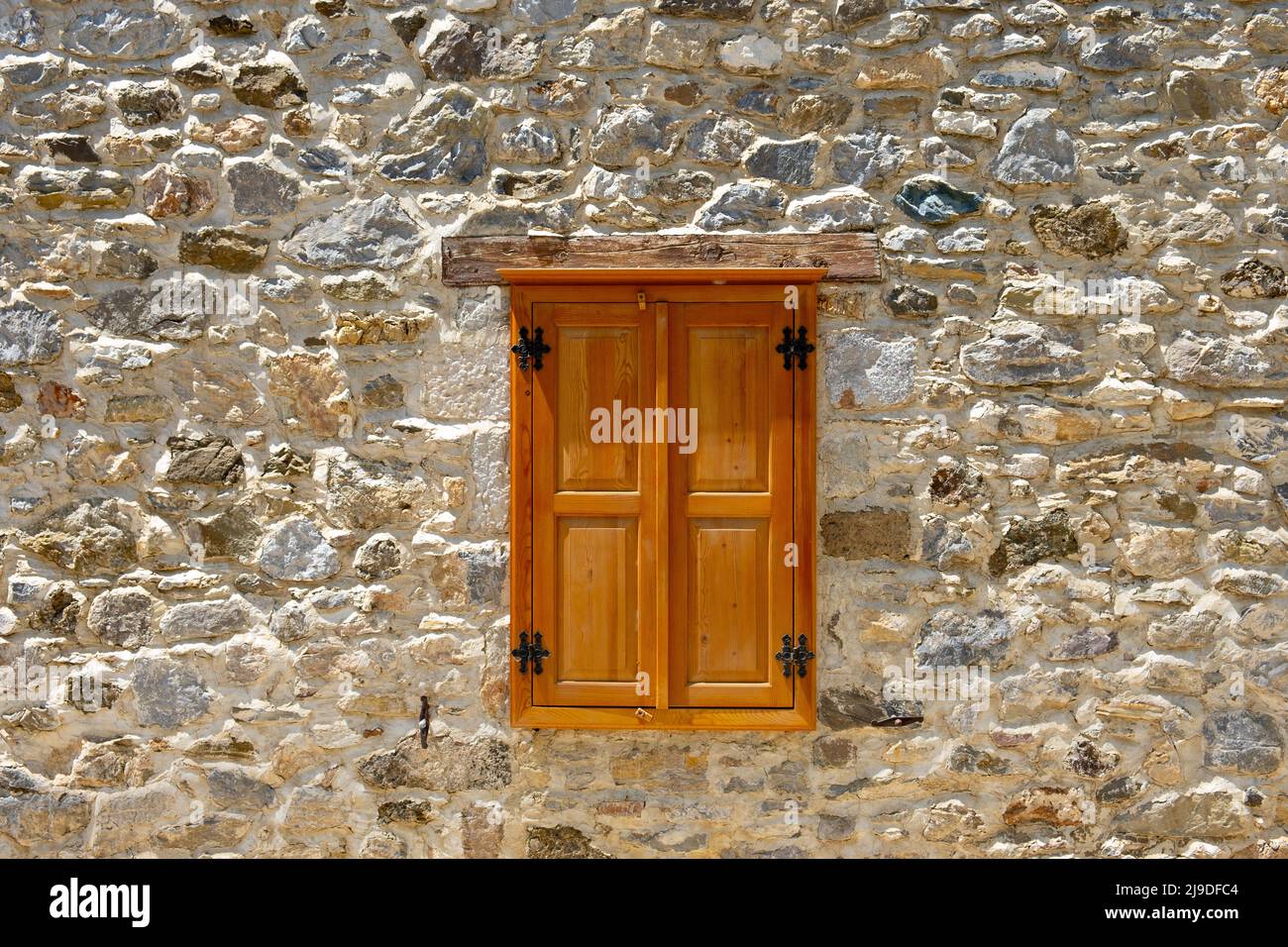 Old Brown Window, Aegean Greece style architectural house with Old ...