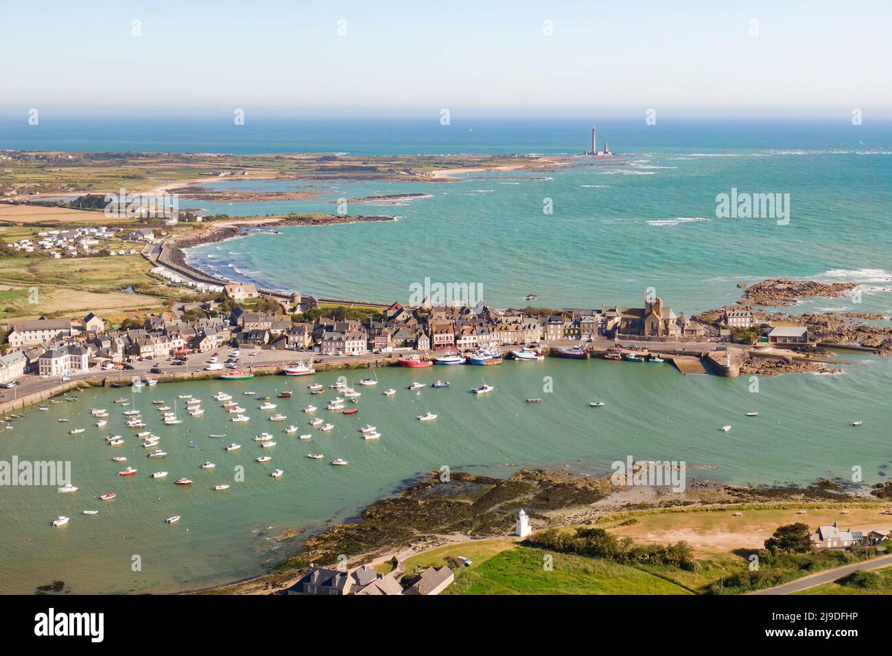 Barfleur, France Fishing port of Barfleur on the Normandy coast with ...