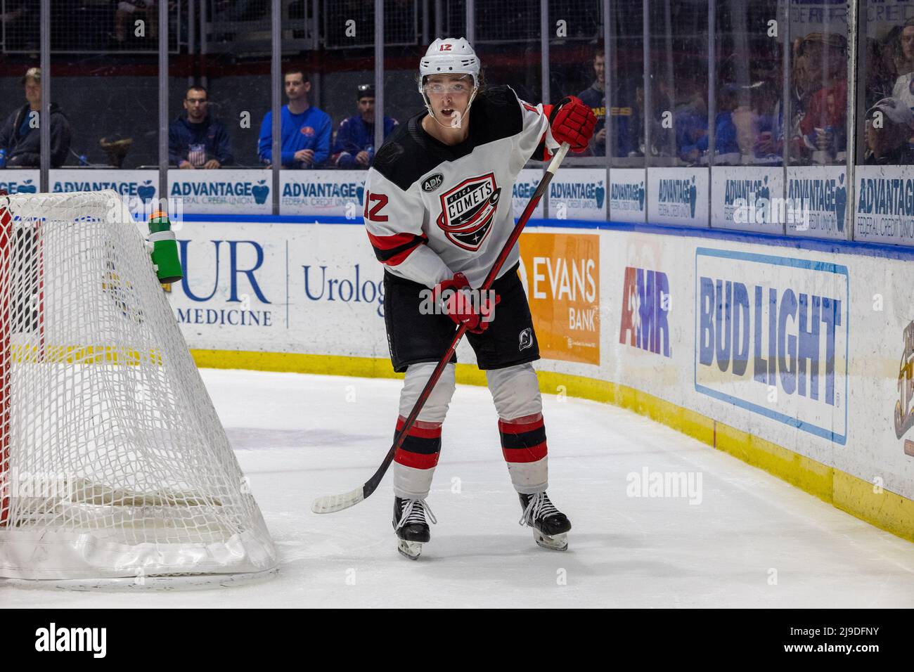 May 17, 2022: Utica Comets forward Tyce Thompson (12) skates in the ...