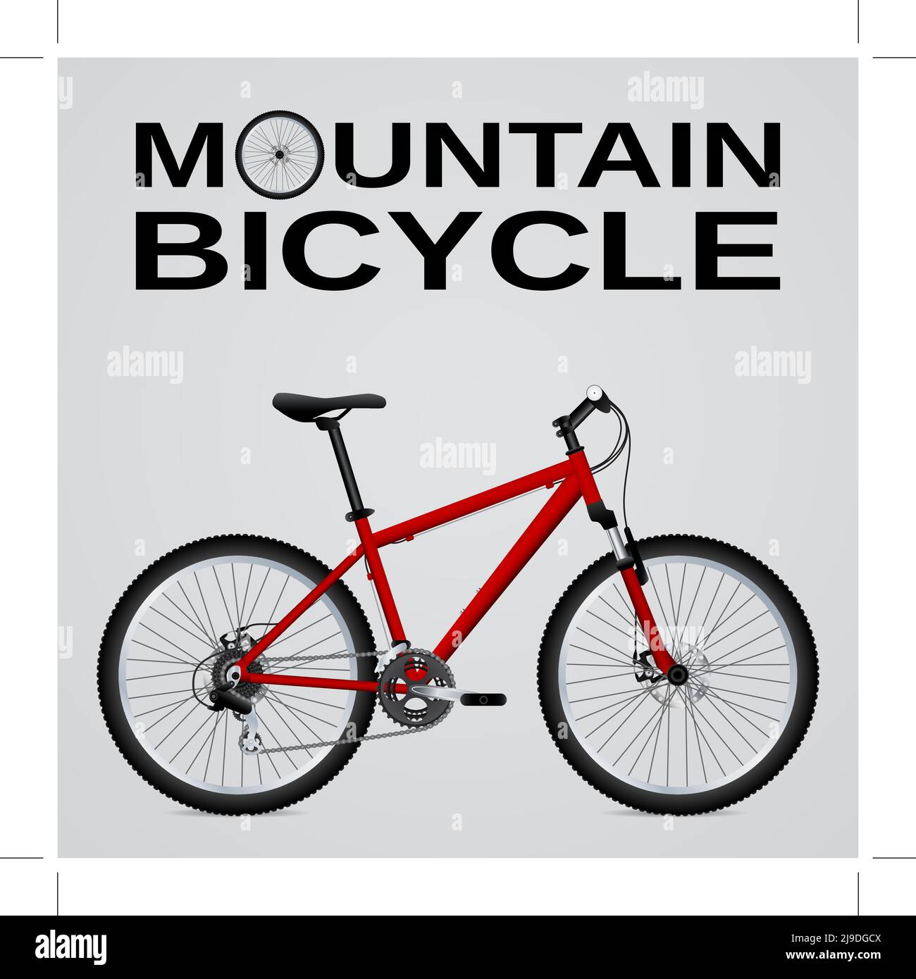 Mountain bike. Isolated object. Realistic image Vector illustration ...