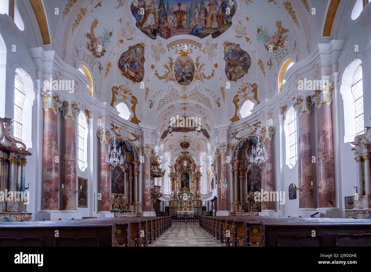 nave, Frauenkirche, Church of Our Lady, by Dominikus Zimmermann ...