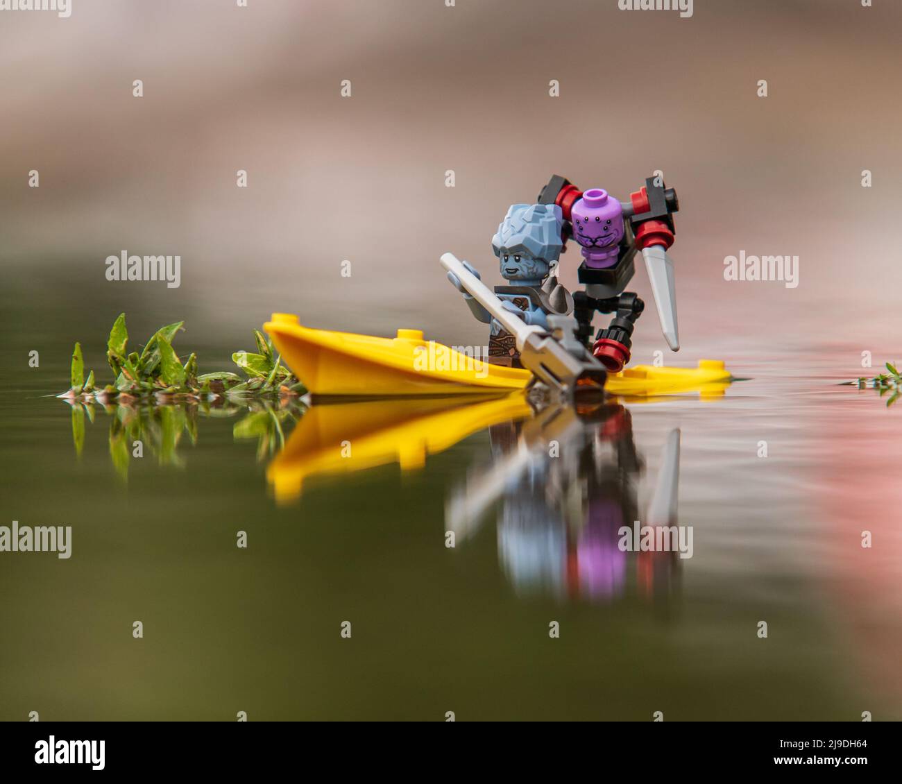 Lego super heroes minifigures on the boat Stock Photo - Alamy