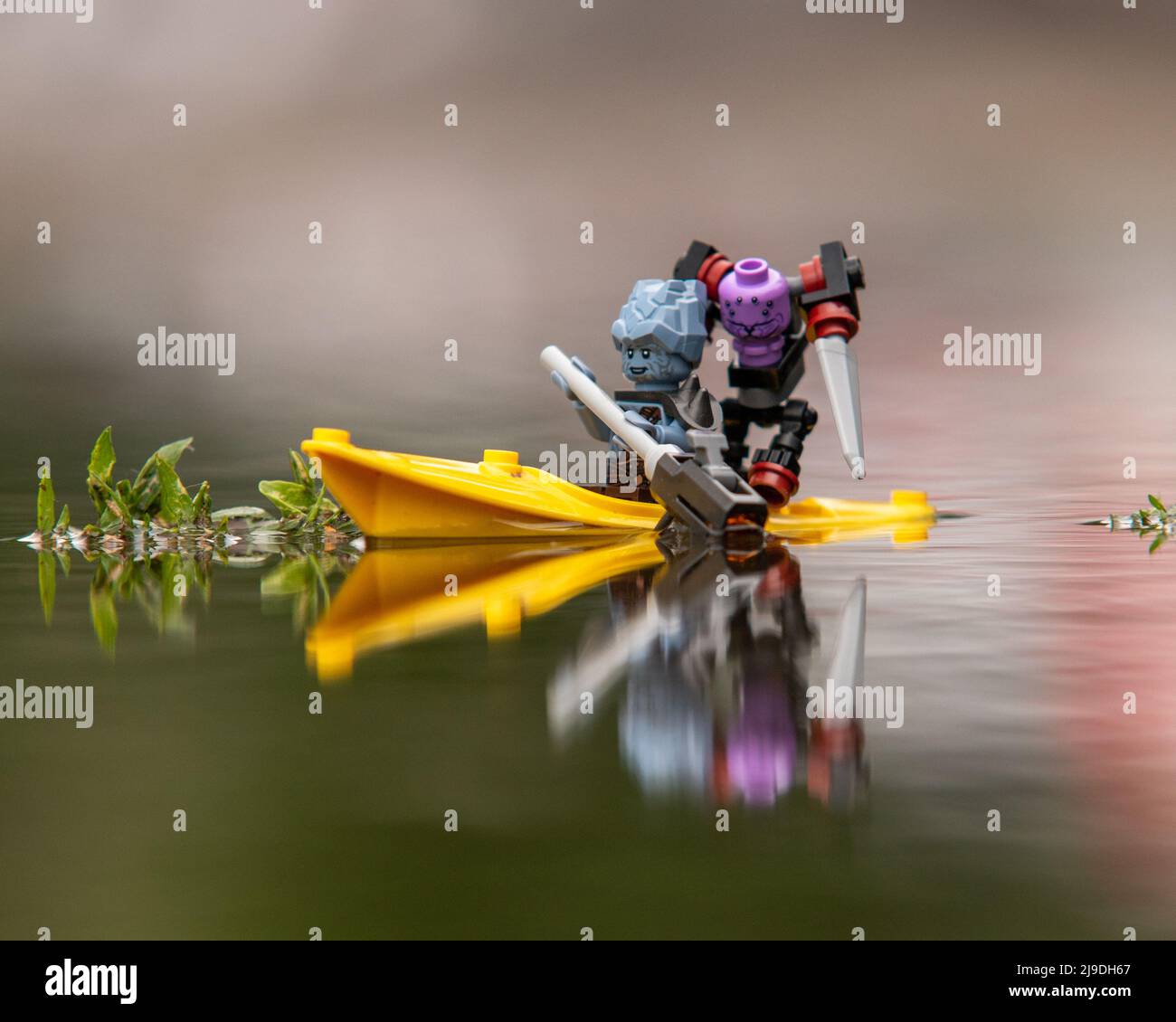 Lego super heroes minifigures on the boat Stock Photo - Alamy