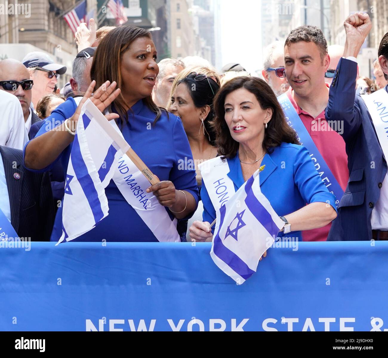 New York, USA. 22nd May, 2022. L-R: Jerry Nadler, Letitia James, Kathy ...
