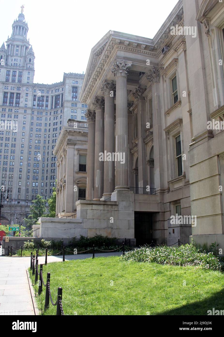 Portico of the the Tweed Courthouse, built in the Italianate style in ...