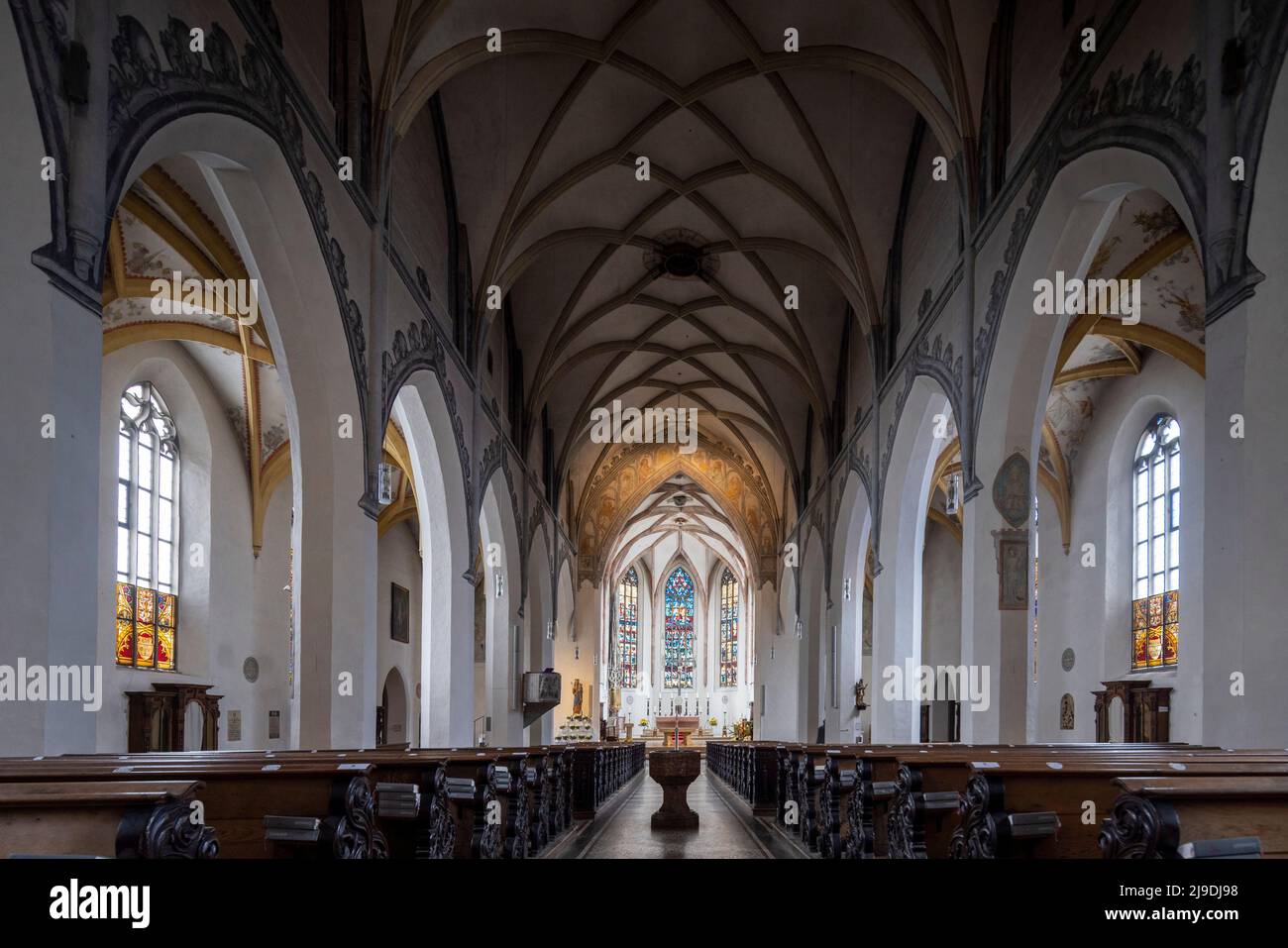 The late Gothic hall church of Minster of Our Lady (Liebfrauenmünster ...
