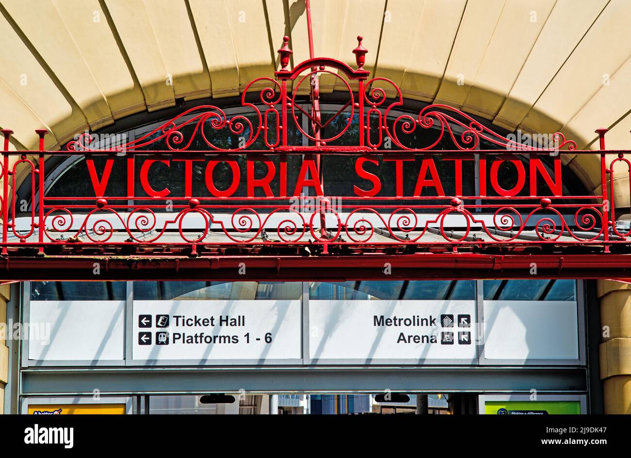 Victoria Railway Station Entrance, Manchester, England Stock Photo - Alamy