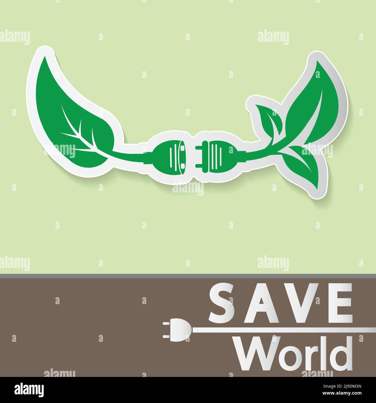 Power plug green ecology emblem or logo,Vector illustration Stock ...