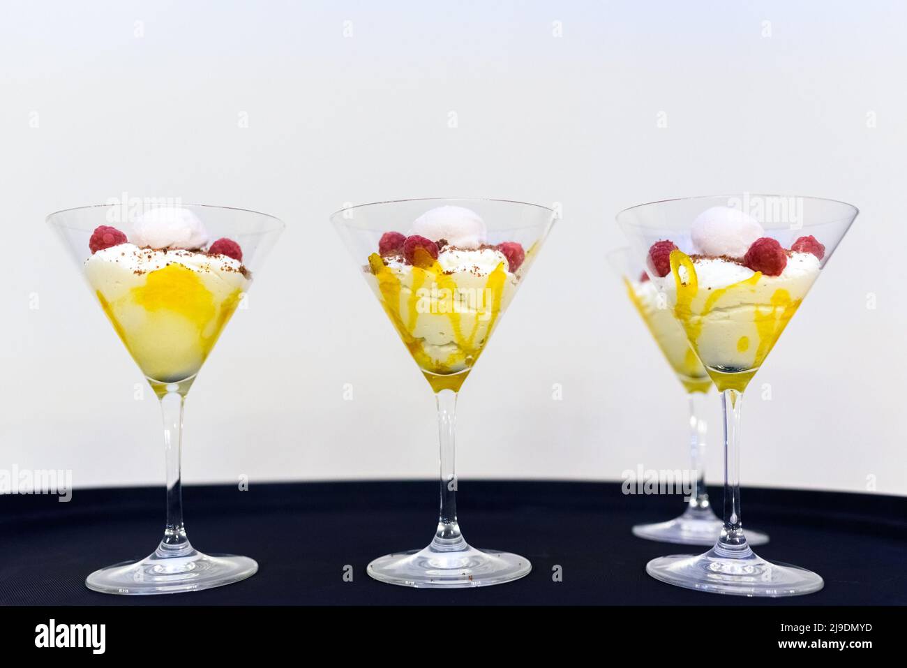 Ice cream cups ready to refresh and sweeten the lives of diners Stock ...