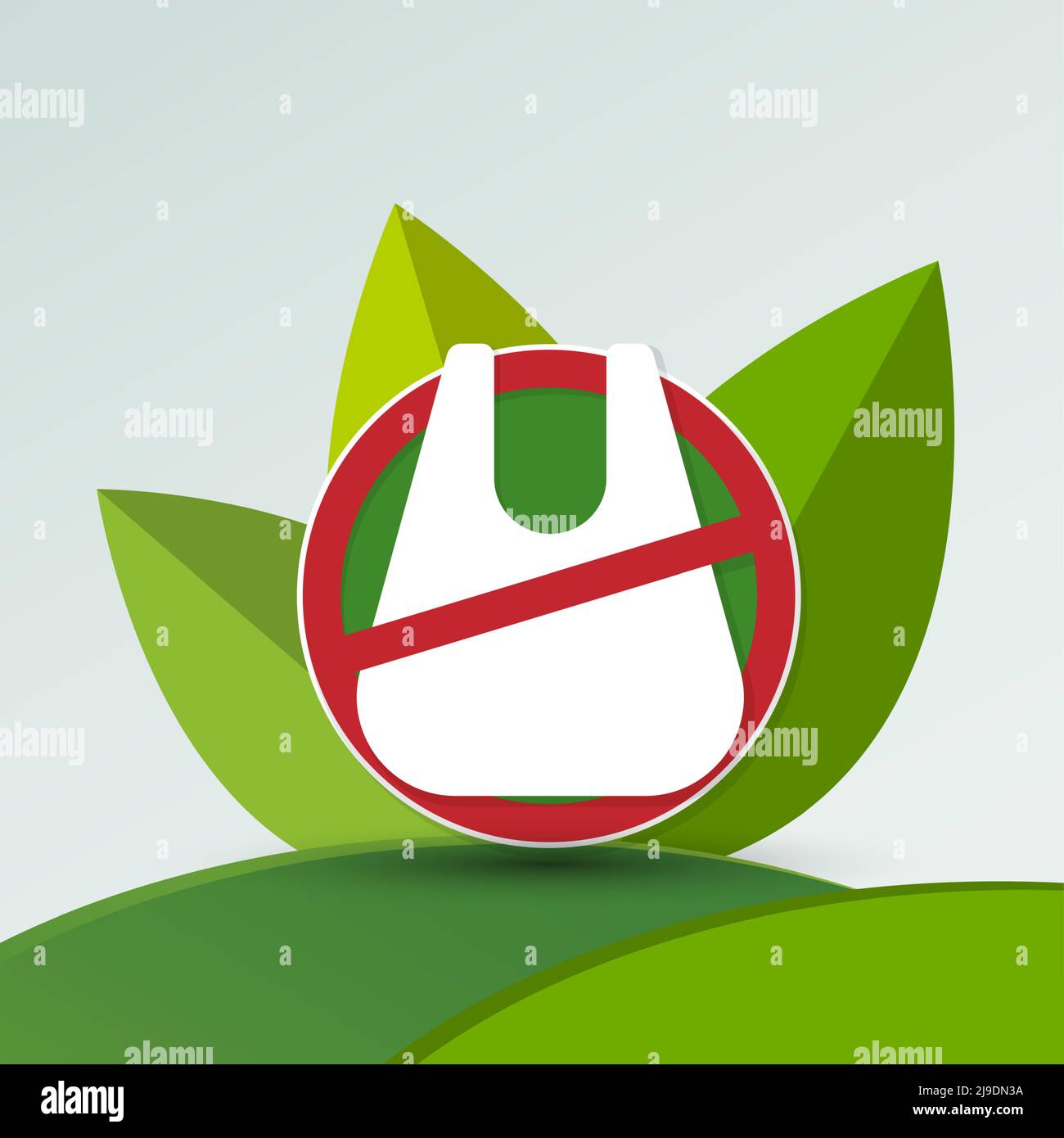 Ecology and Environmental Save World Concept,No plastic bags.Vector ...