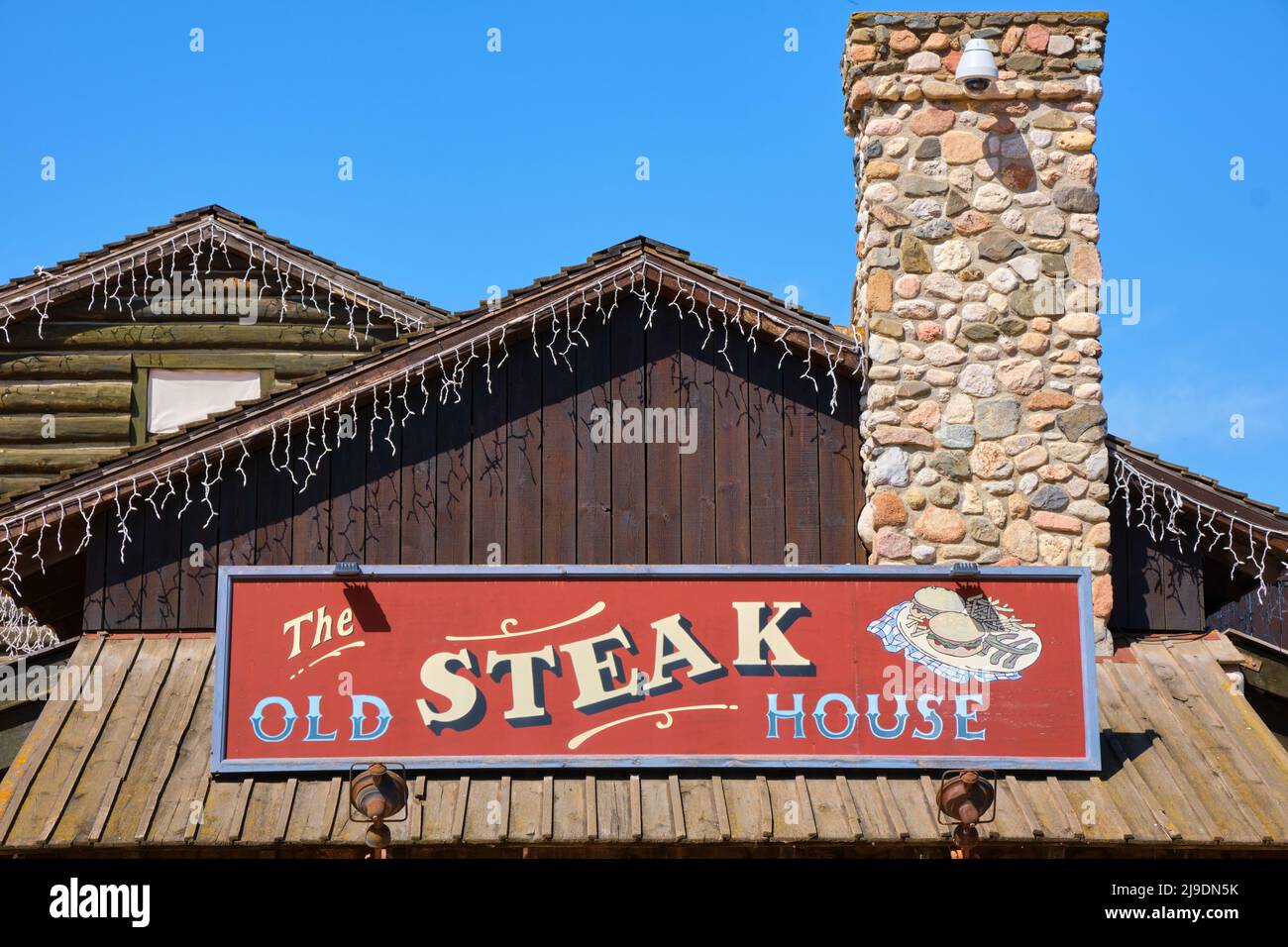 American-style restaurant specializing in old steak Stock Photo - Alamy