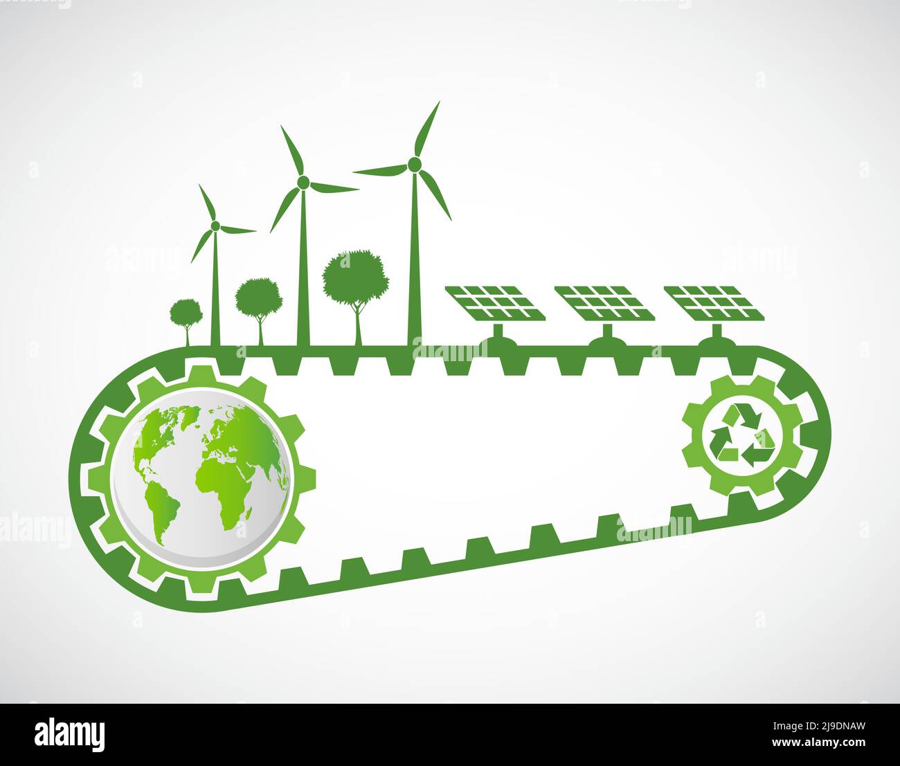 Ecology and Environmental Concept,Earth Symbol With Green Leaves Around ...