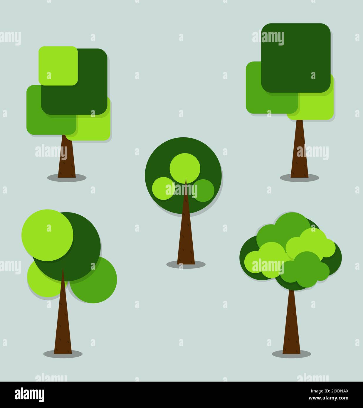Symbols, tree icon green with beautiful leaves,Vector illustration ...