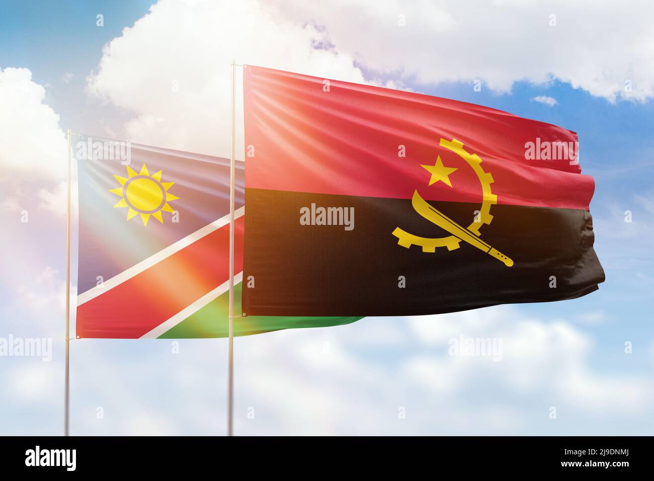 Angola namibia flag hi-res stock photography and images - Alamy