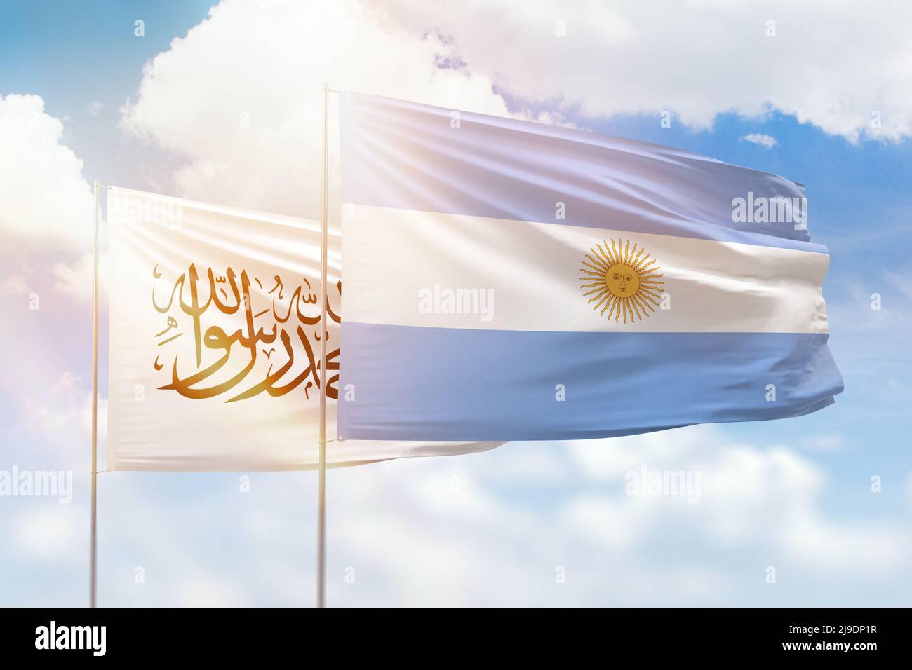 Argentina two flags textile hi-res stock photography and images - Alamy