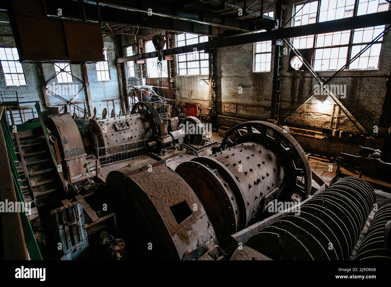 Old mining processing plant. Ore-dressing treatment with classifiers ...