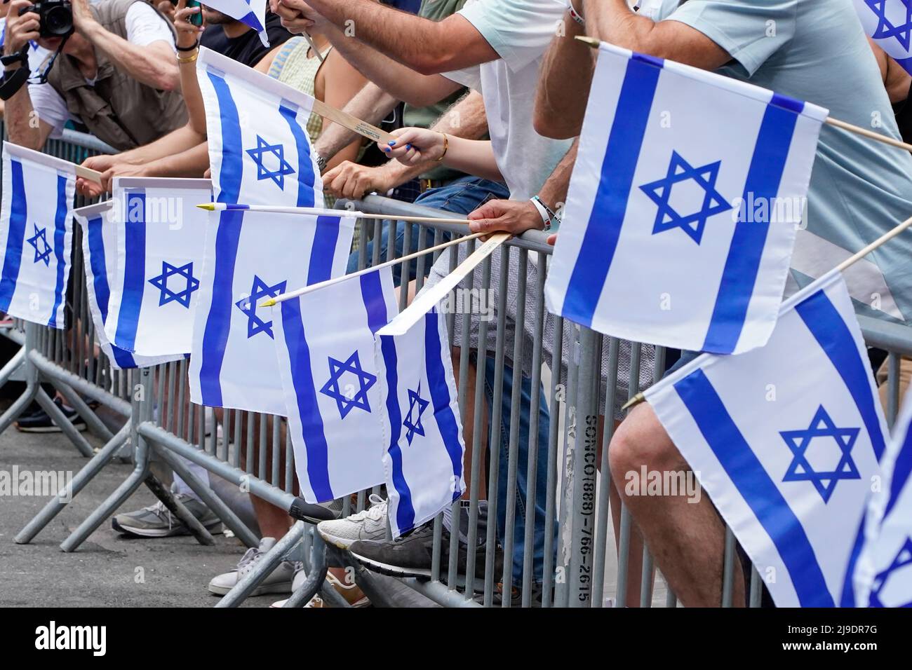 Pro Israel Protestors during the 2022 Israel Day Parade, held along ...