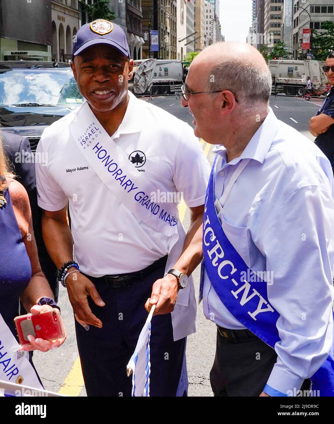 NYC Mayor Eric Adams, Gideon Taylor during the 2022 Israel Day Parade ...