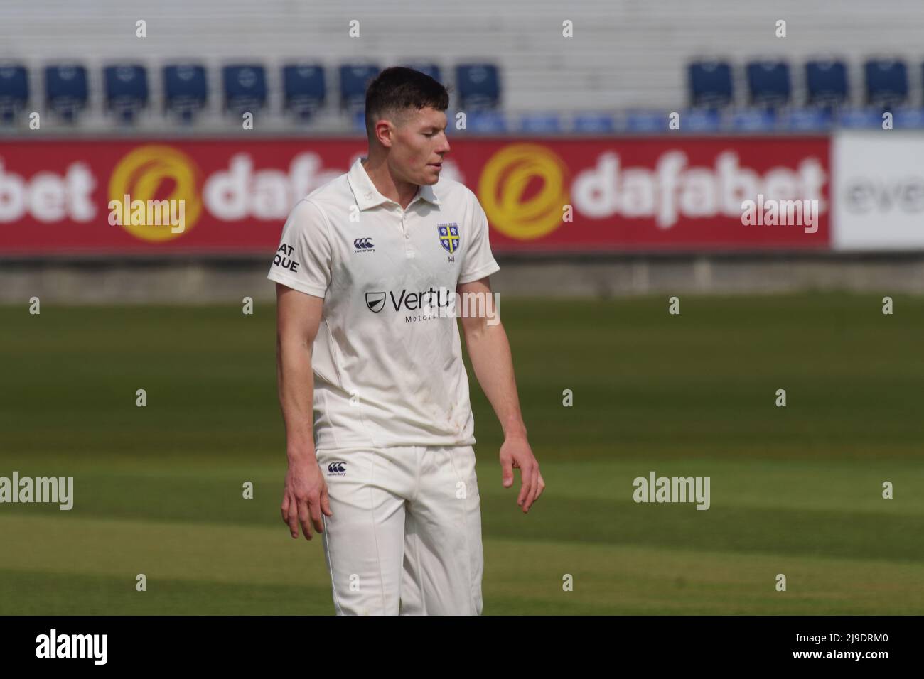 Chester le Street, England, 16 April 2022. Matty Potts playing for ...