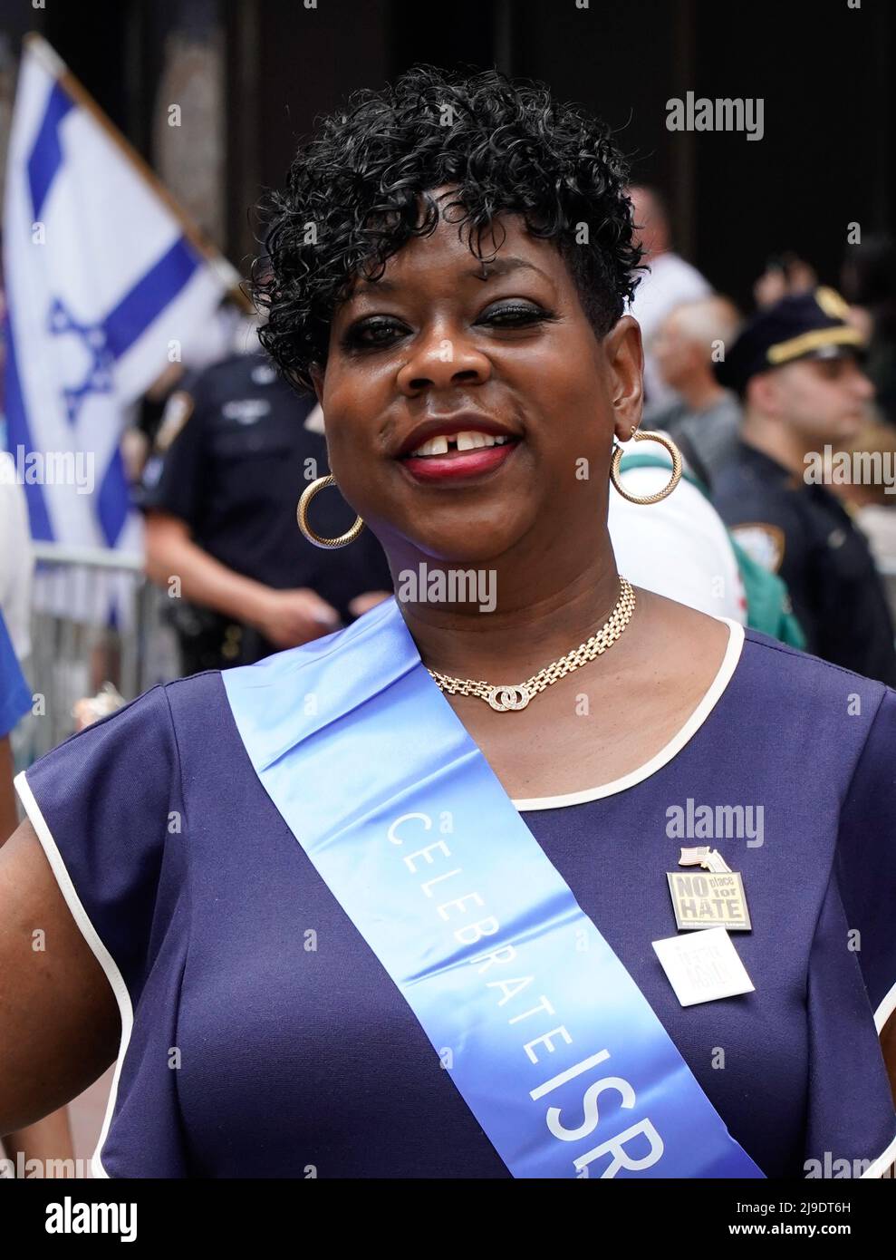 Darcel D. Clark during the 2022 Israel Day Parade, held along Fifth ...