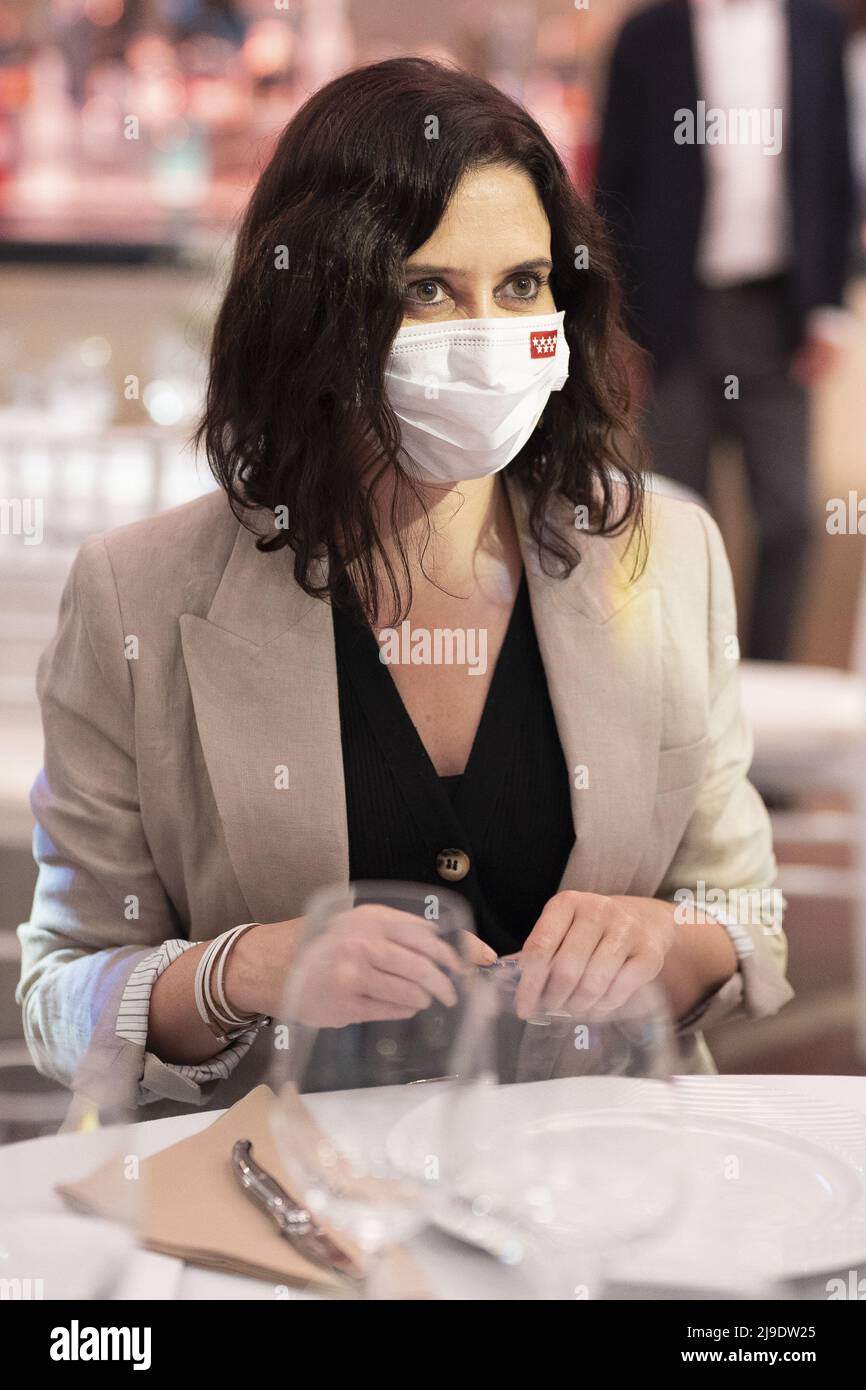 Isabel Diaz Ayuso, during the ceremony of the San Isidro 2021 Bowler ...