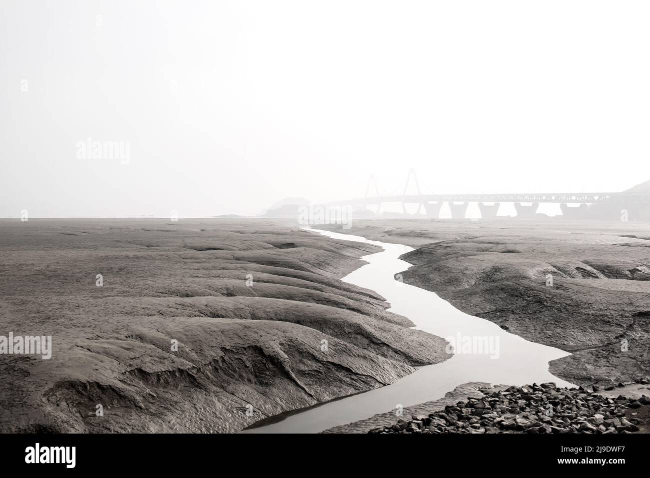 The beautiful and curious tidal mud flat Stock Photo - Alamy