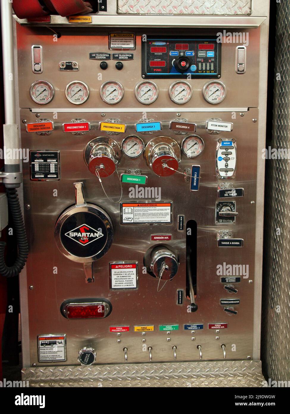 Control panel of a Spartan fire truck of the General Corps of Volunteer ...