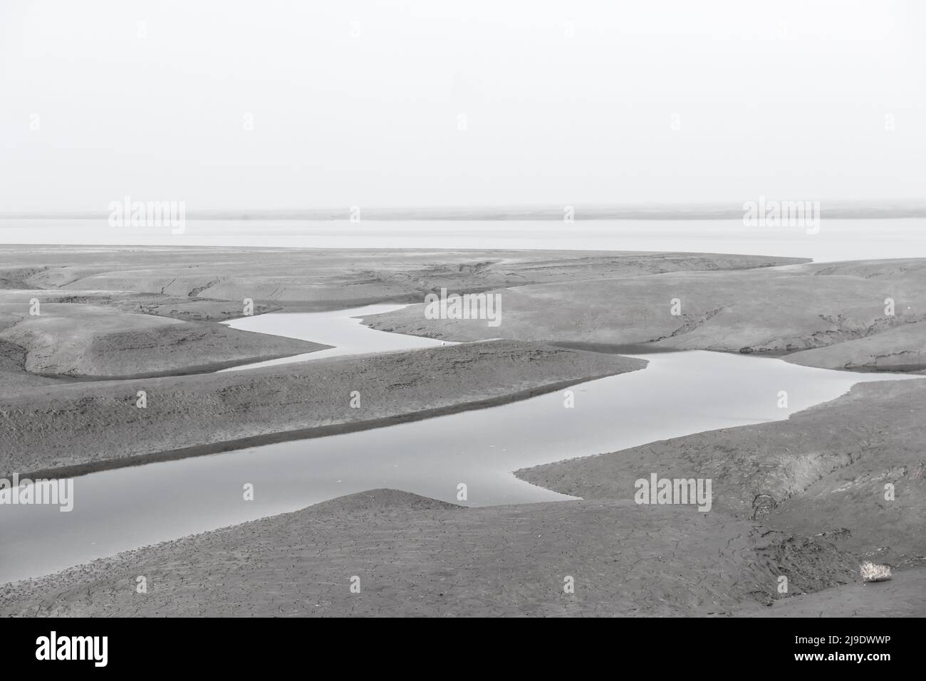 The beautiful and curious tidal mud flat Stock Photo - Alamy