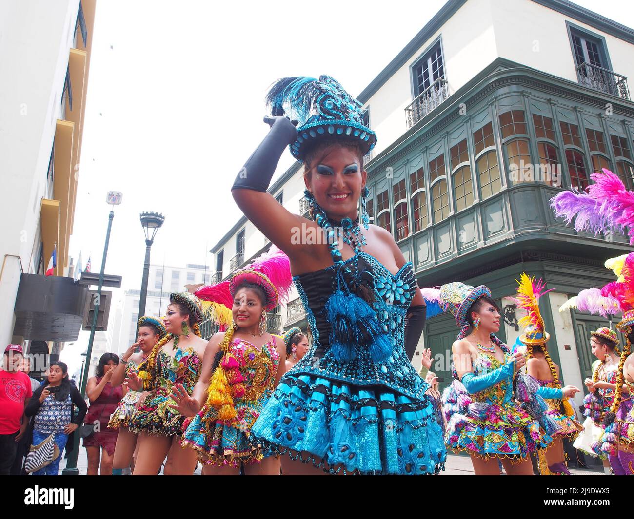 Traditional Peruvian dancers take part in the Virgin of Candelaria ...