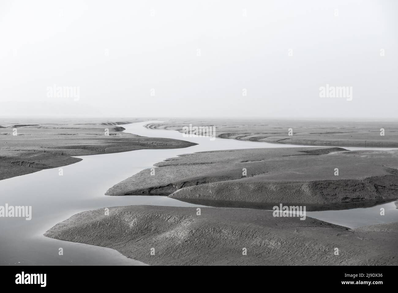 The beautiful and curious tidal mud flat Stock Photo - Alamy