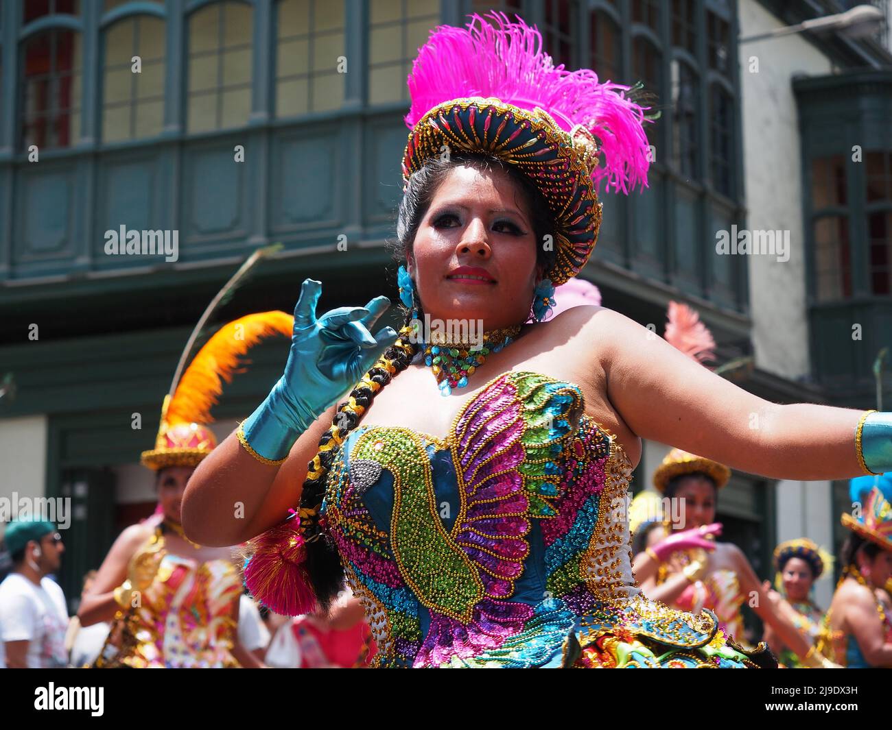 Traditional Peruvian dancers take part in the Virgin of Candelaria ...
