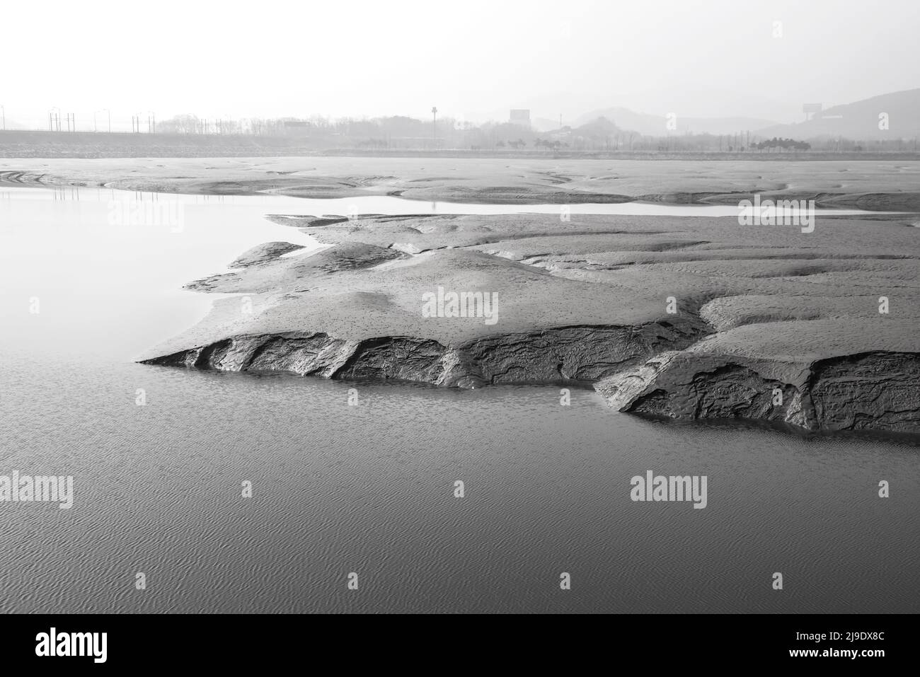 The beautiful and curious tidal mud flat Stock Photo - Alamy