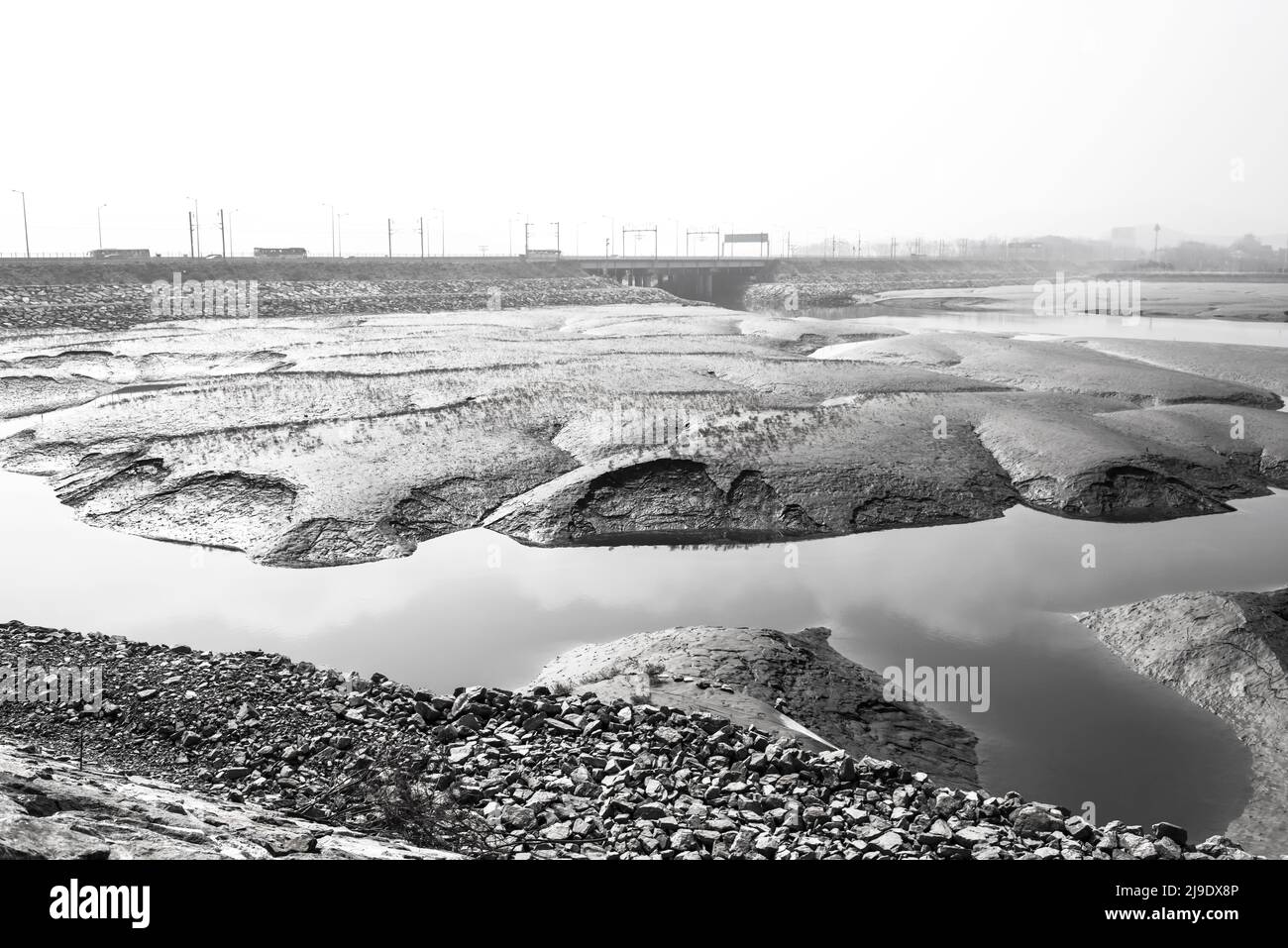 The beautiful and curious tidal mud flat Stock Photo - Alamy