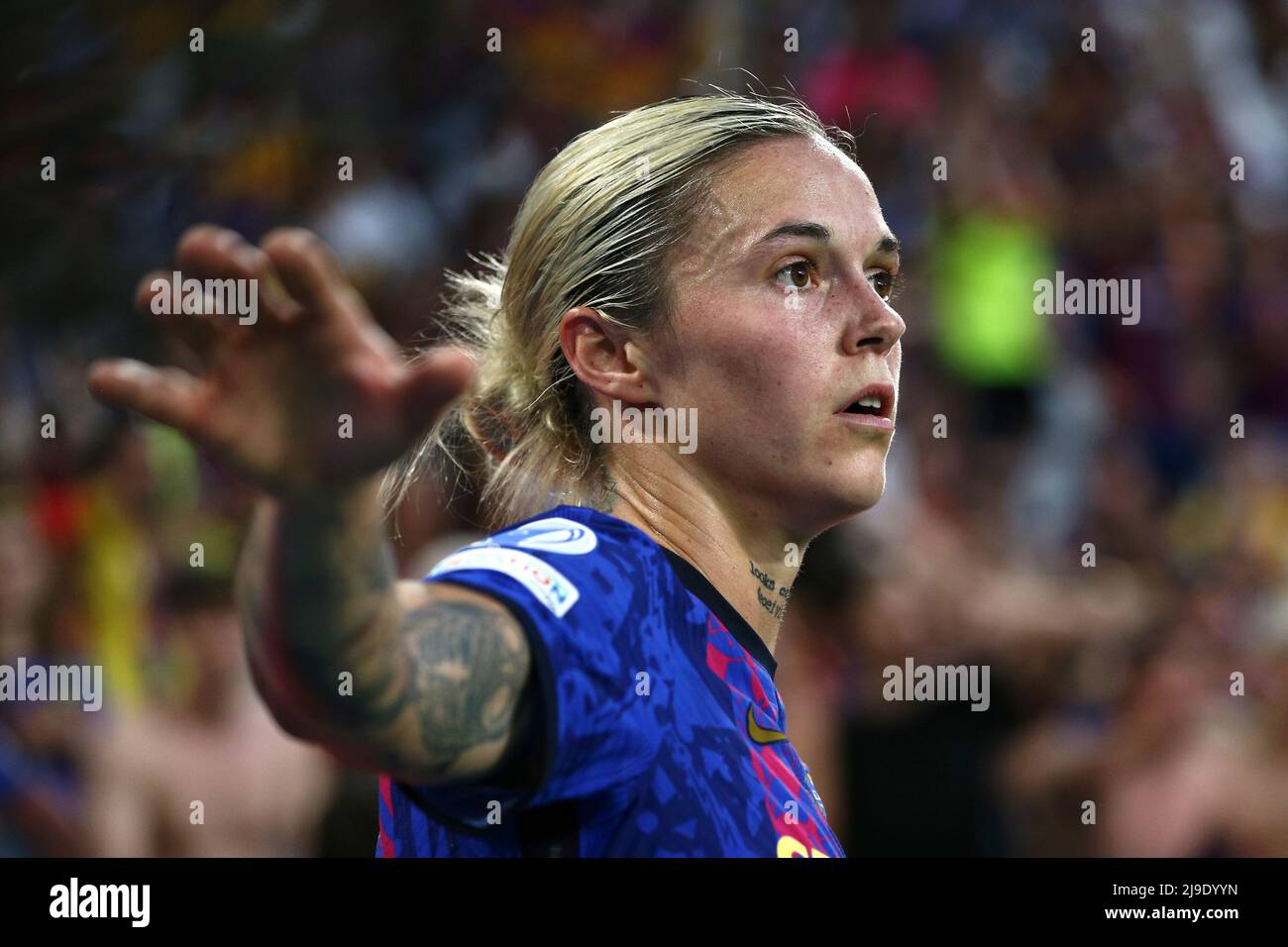 Turin, Italy. 21st May, 2022. Maria Pilar Leon (FC Barcelona) looks on ...