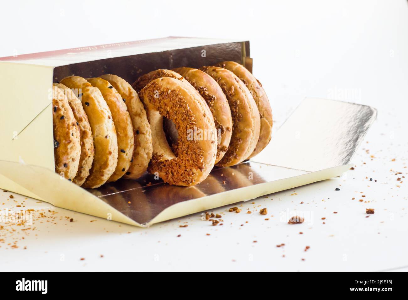 Traditional Turkish Kandil,Sesame Rings designed in own box on white ...