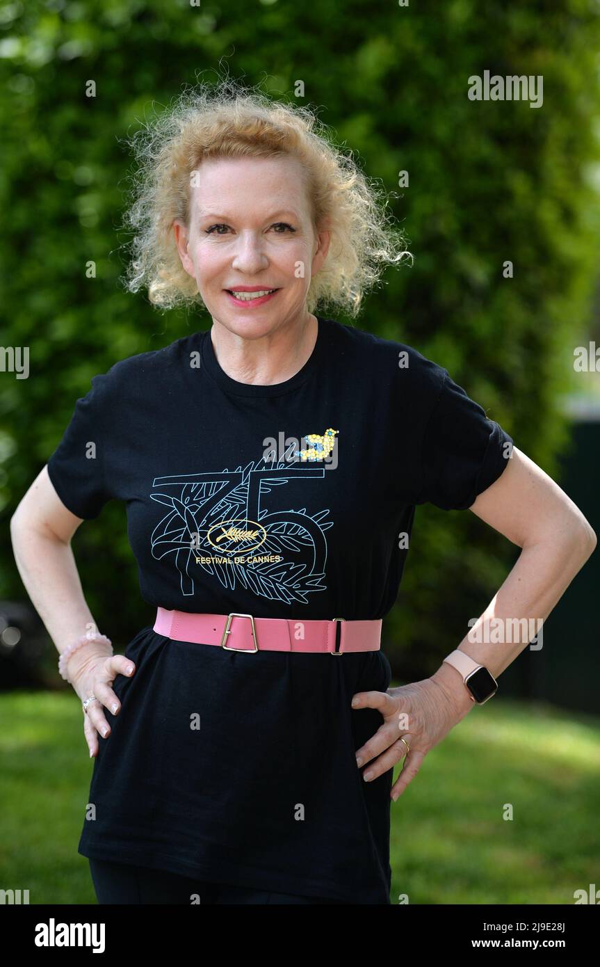 Cannes, France. 21st May, 2022. Sunnyi Melles attends the interview of ...