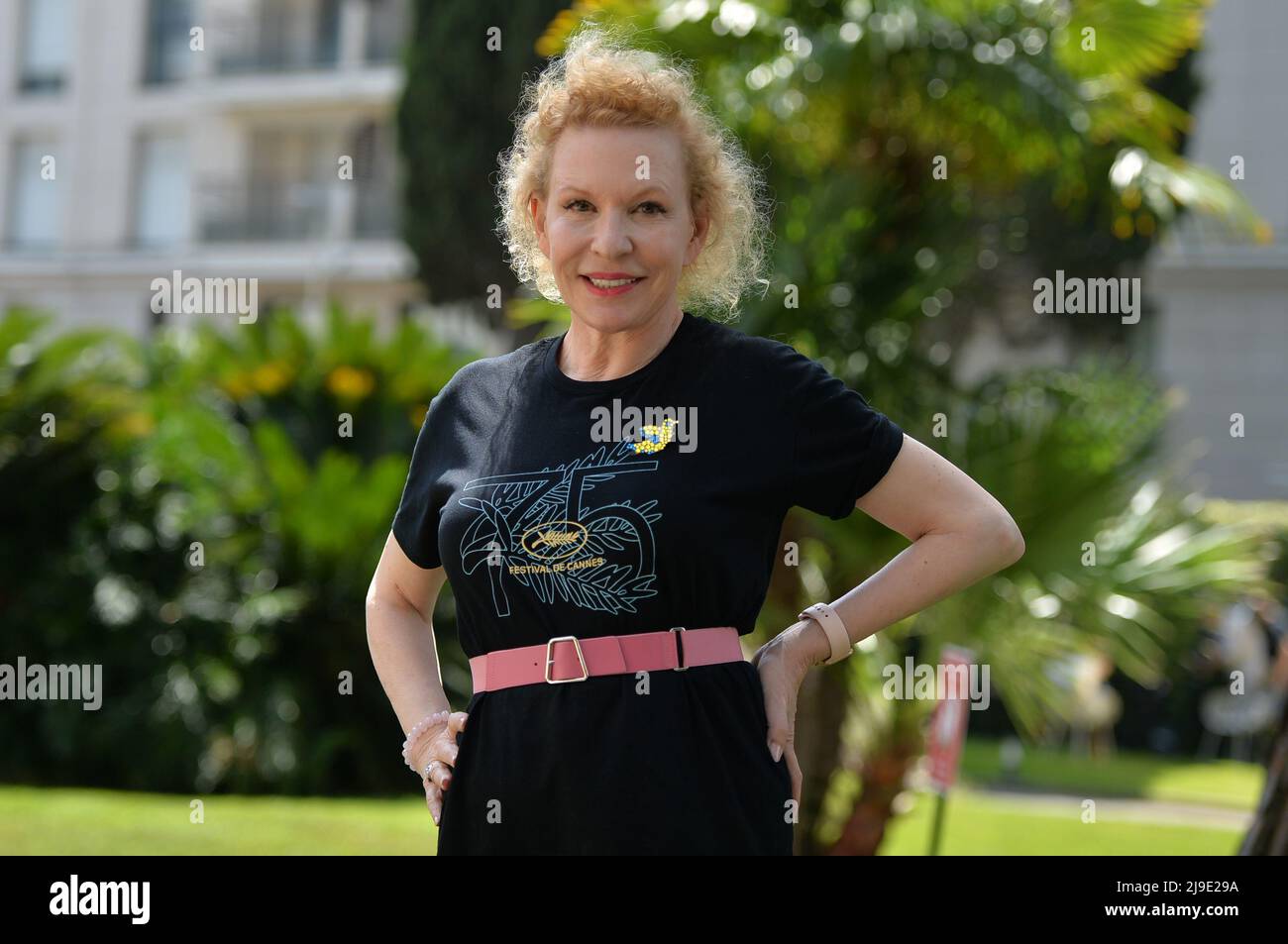 Cannes, France. 21st May, 2022. Sunnyi Melles attends the interview of ...